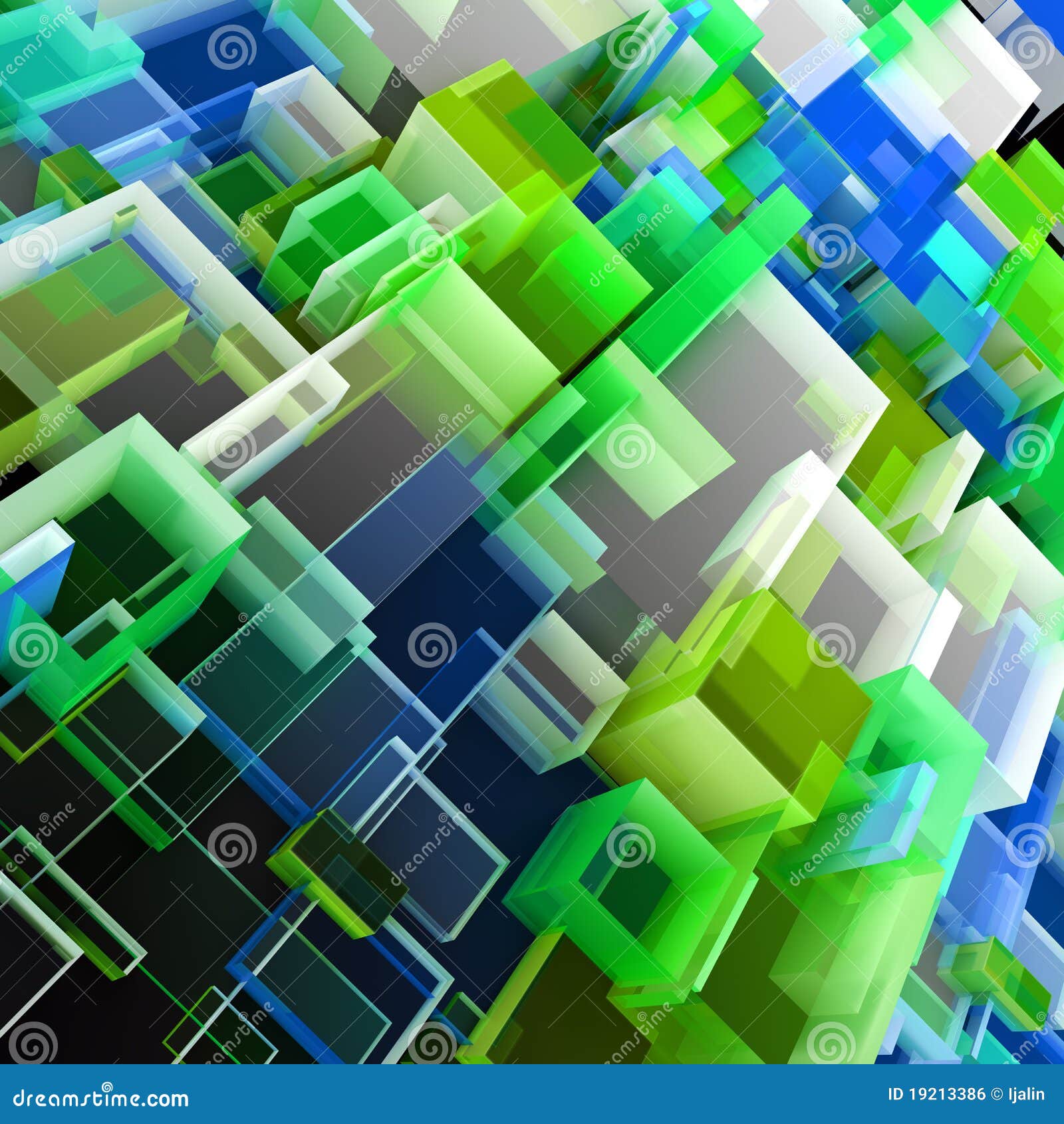 Abstract cloud of cubes stock illustration. Illustration of black ...
