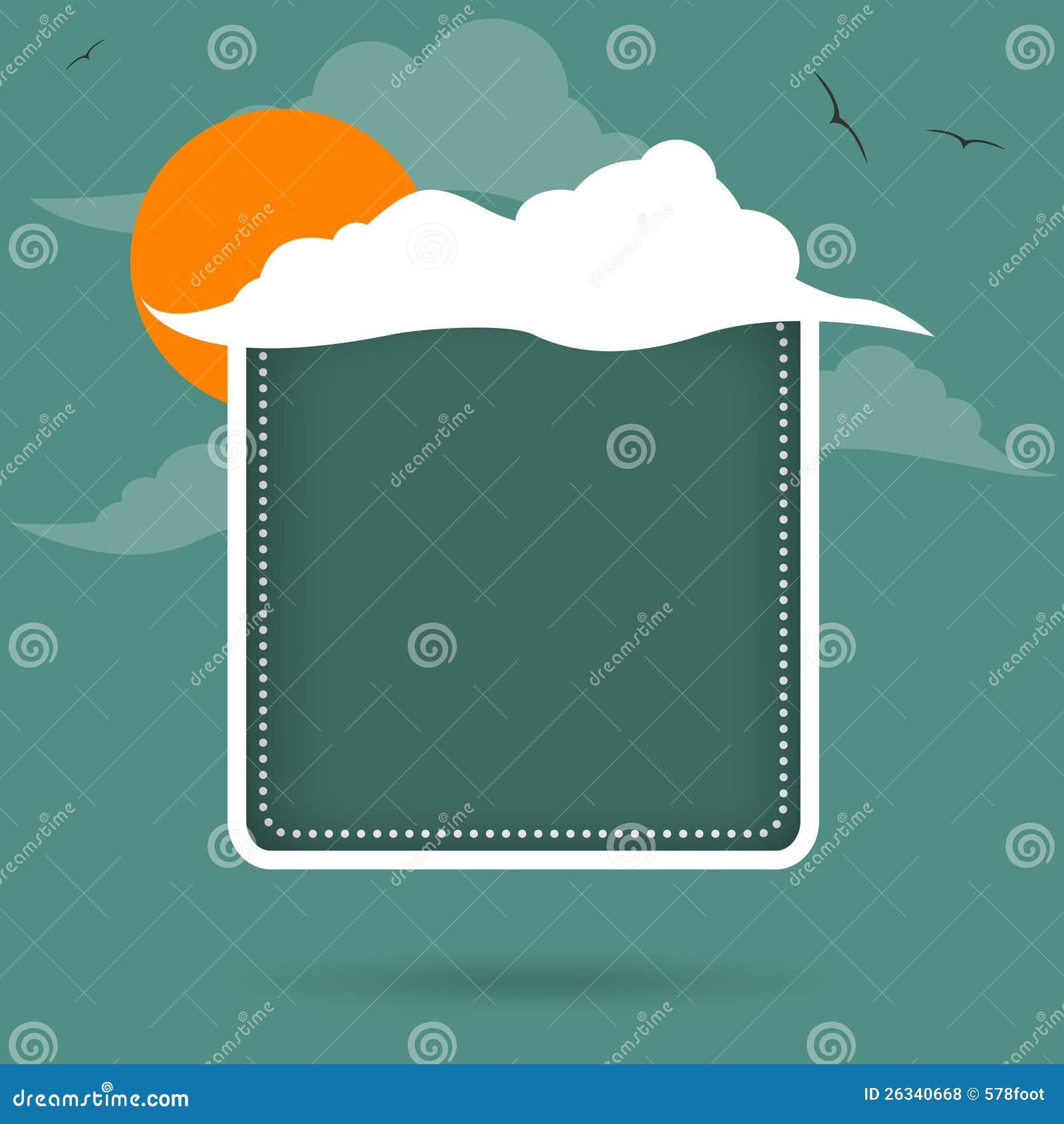 Abstract cloud frame stock vector. Illustration of cloud - 26340668