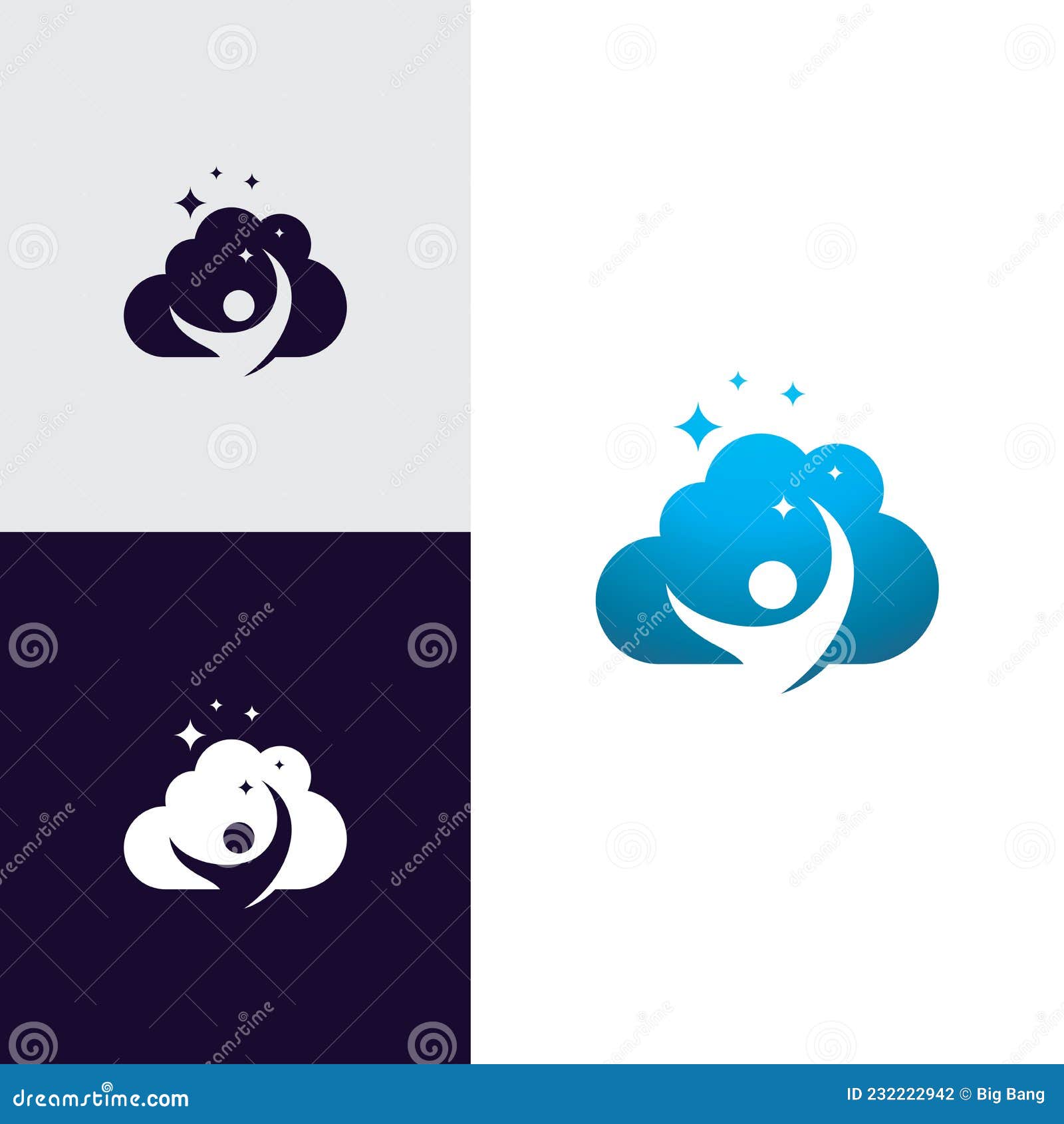 Abstract Cloud Logo Icon Vector Template Design Stock Vector ...