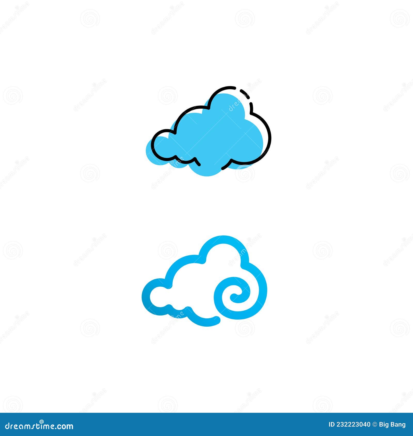 Abstract Cloud Logo Icon Vector Template Design Stock Vector ...