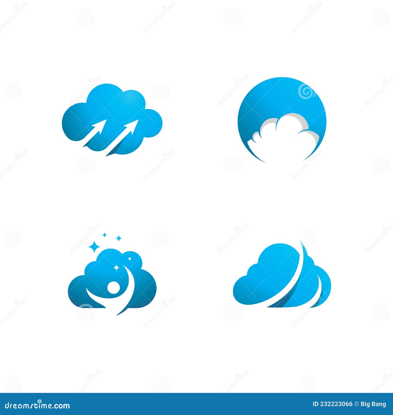 Abstract Cloud Logo Icon Vector Template Design Stock Vector ...