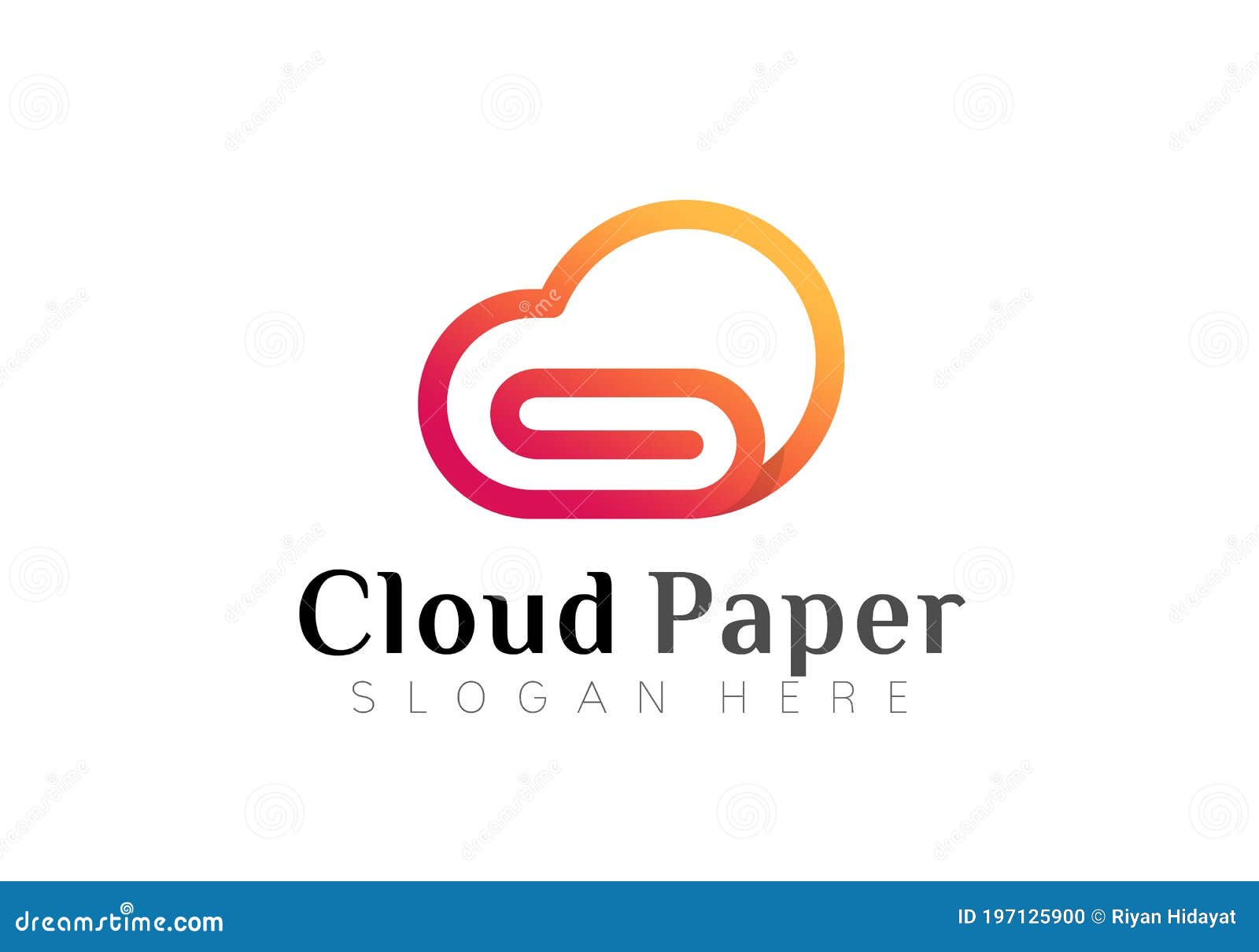 Abstract Cloud Paper Logo Design Vector Illustration Template Stock ...
