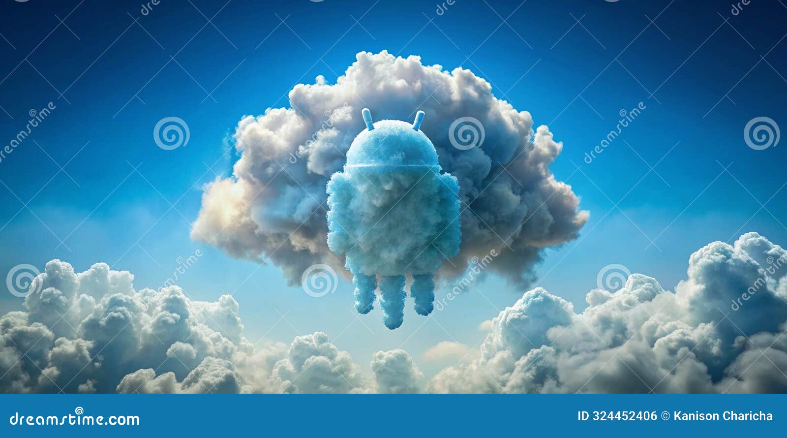 Abstract Cloud Pattern Art Android Wallpaper AI-Generated Content Stock ...