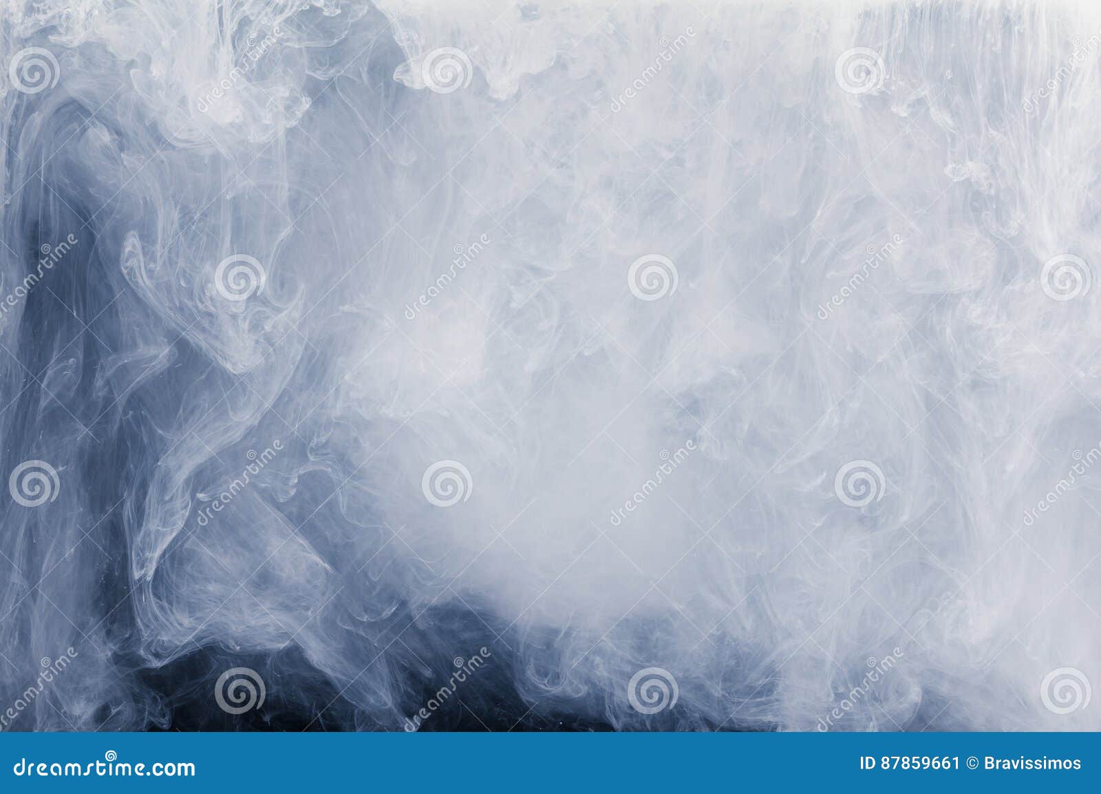 Abstract Cloud Pattern of White Smoke on a Black Background. Stock ...