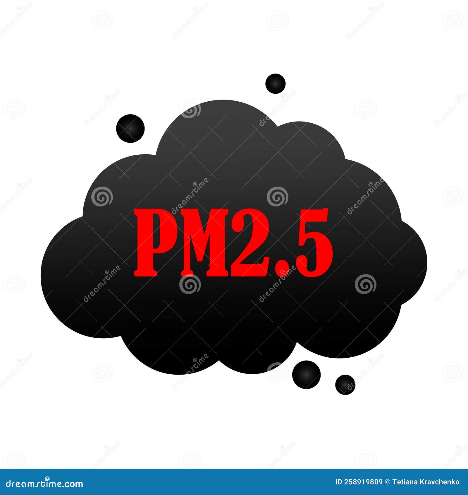 Abstract Cloud Pm 2.5 for Concept Design. Cloud Icon. Vector ...