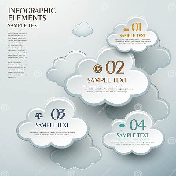 Abstract Cloud Shape Infographics Stock Vector - Illustration of modern ...