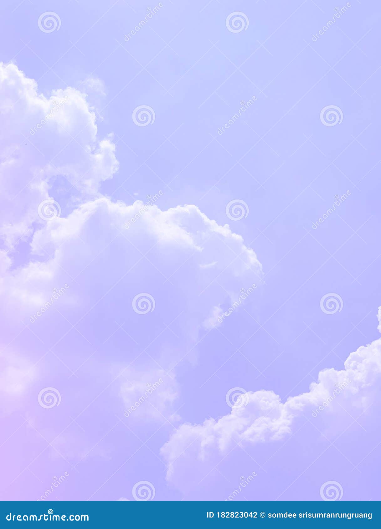 Abstract Cloud and Sky with a Blue and Purple Colored Background. Stock ...