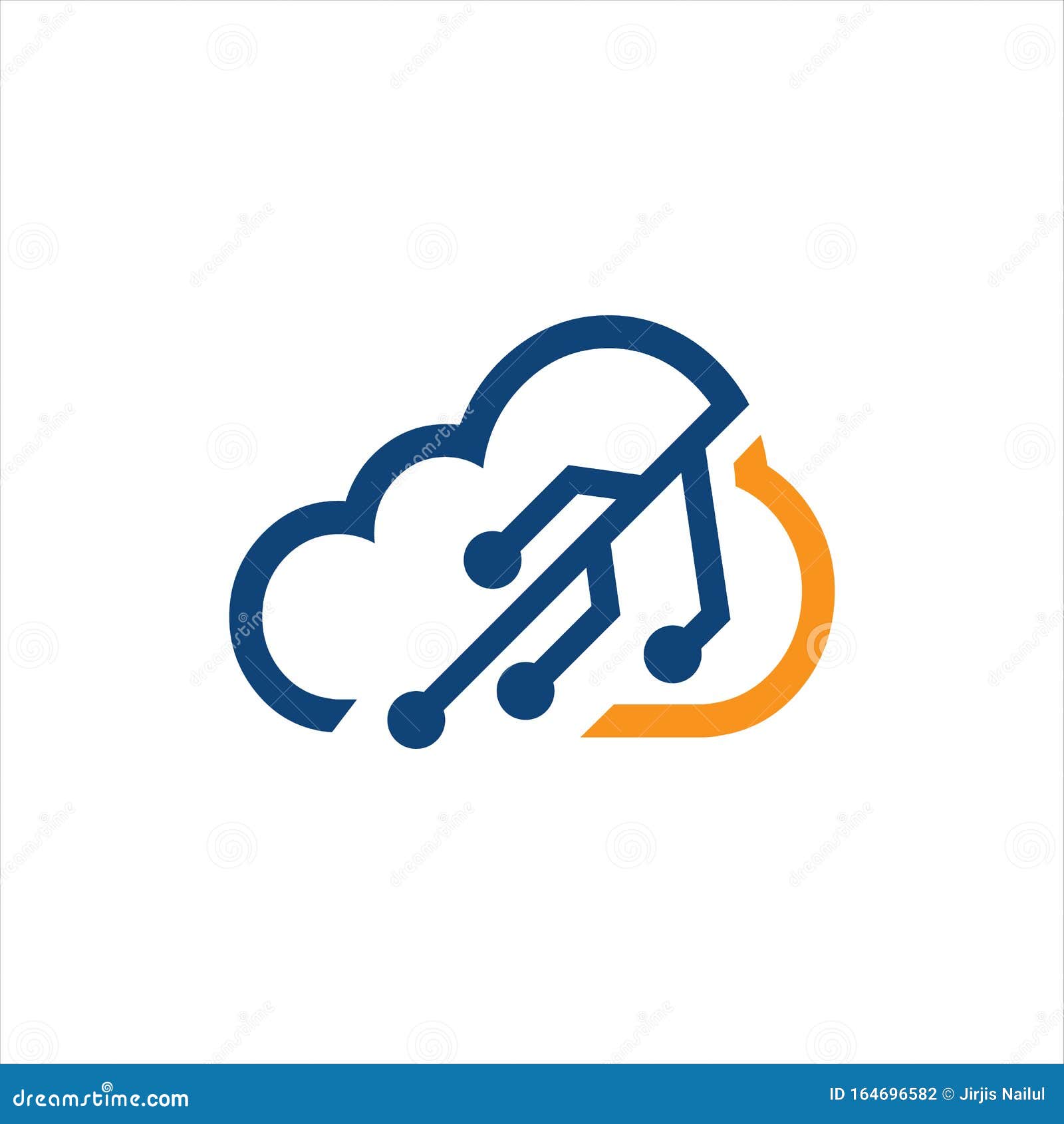 Abstract Cloud Technology Logo Vector. Chip Sign Web Digital Network ...