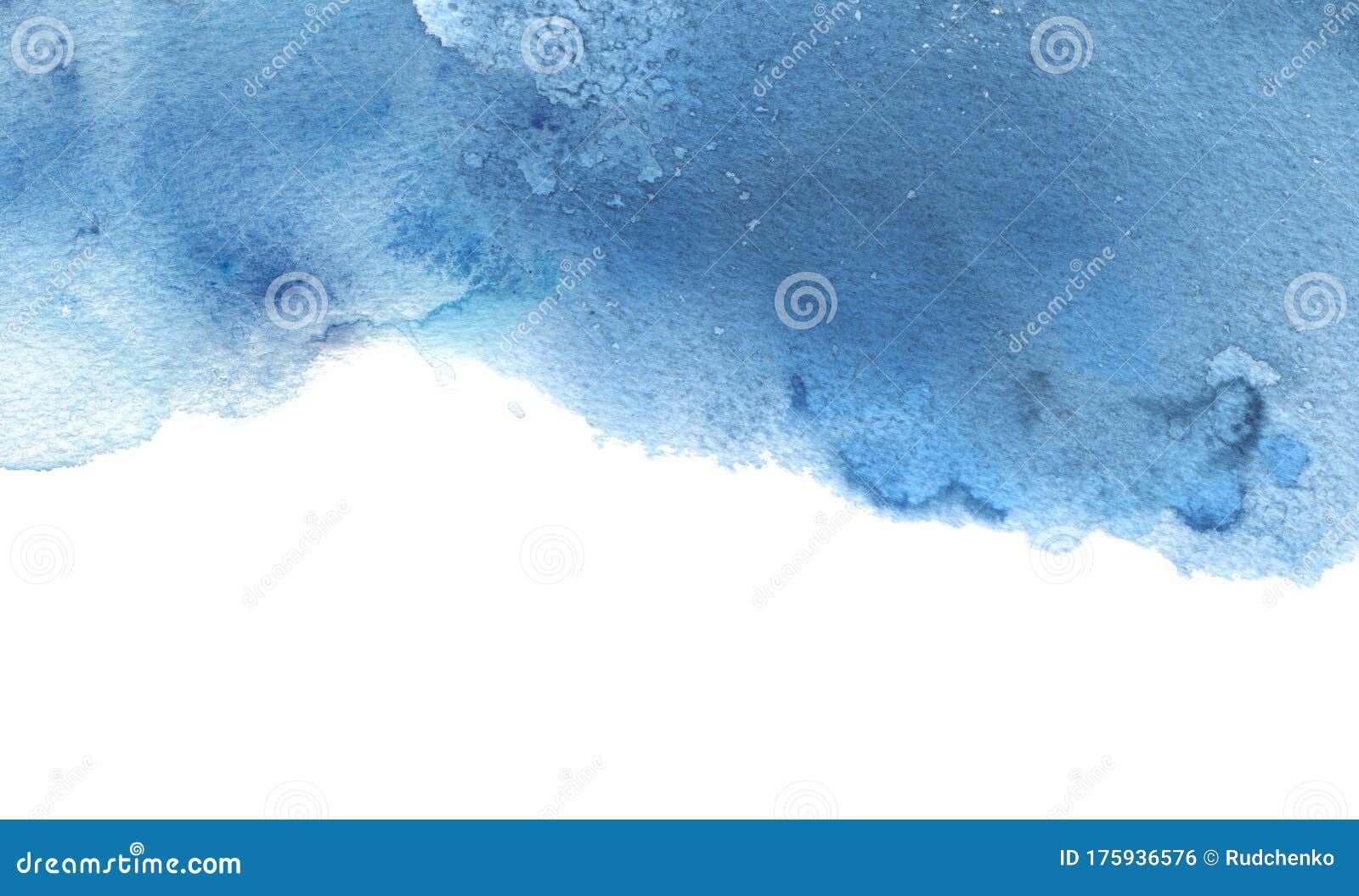 Abstract Cloud Watercolor and Ink Blot Painted Background. Texture ...