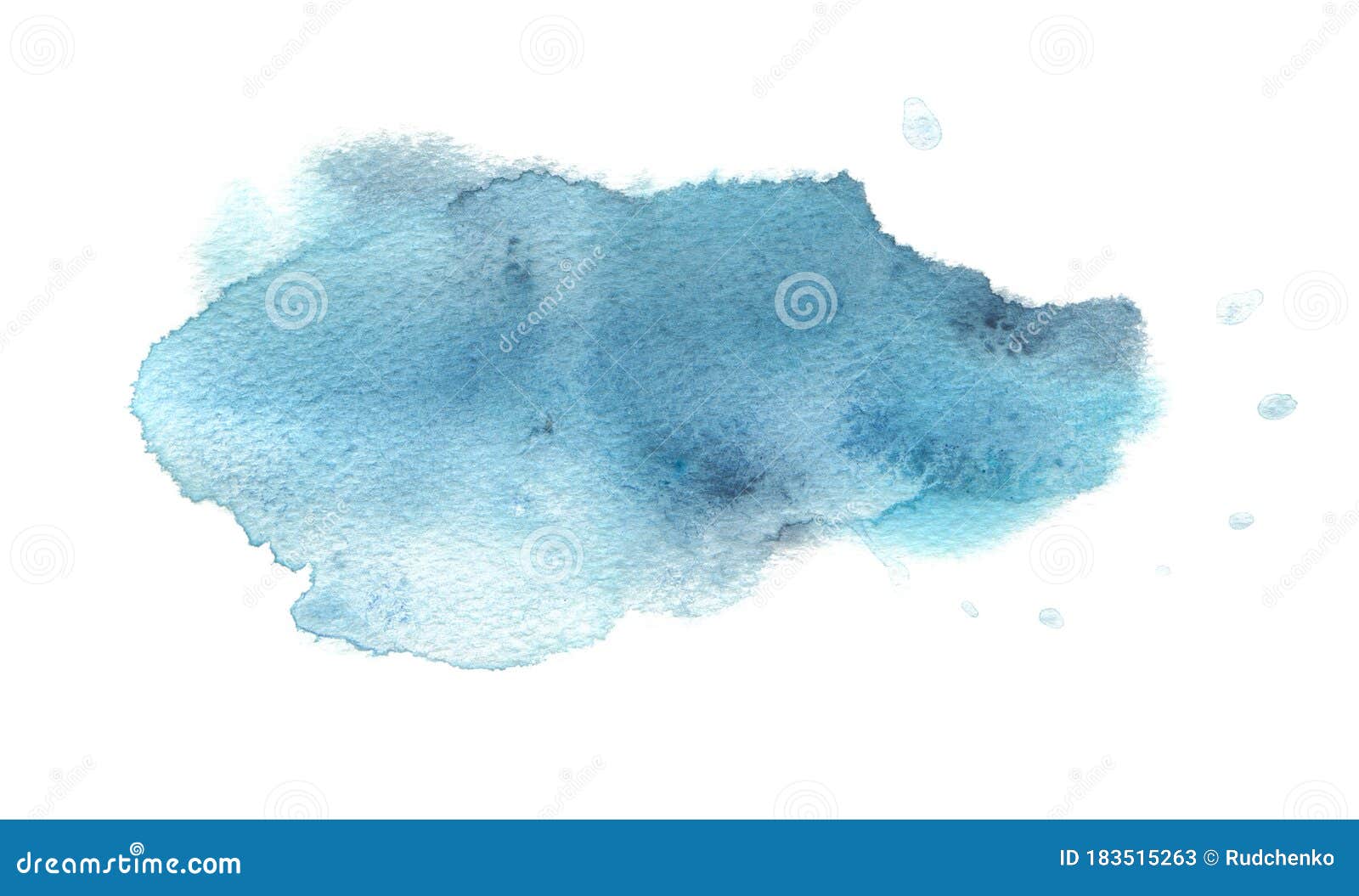 Abstract Cloud Watercolor and Ink Blot Painted Background. Texture ...