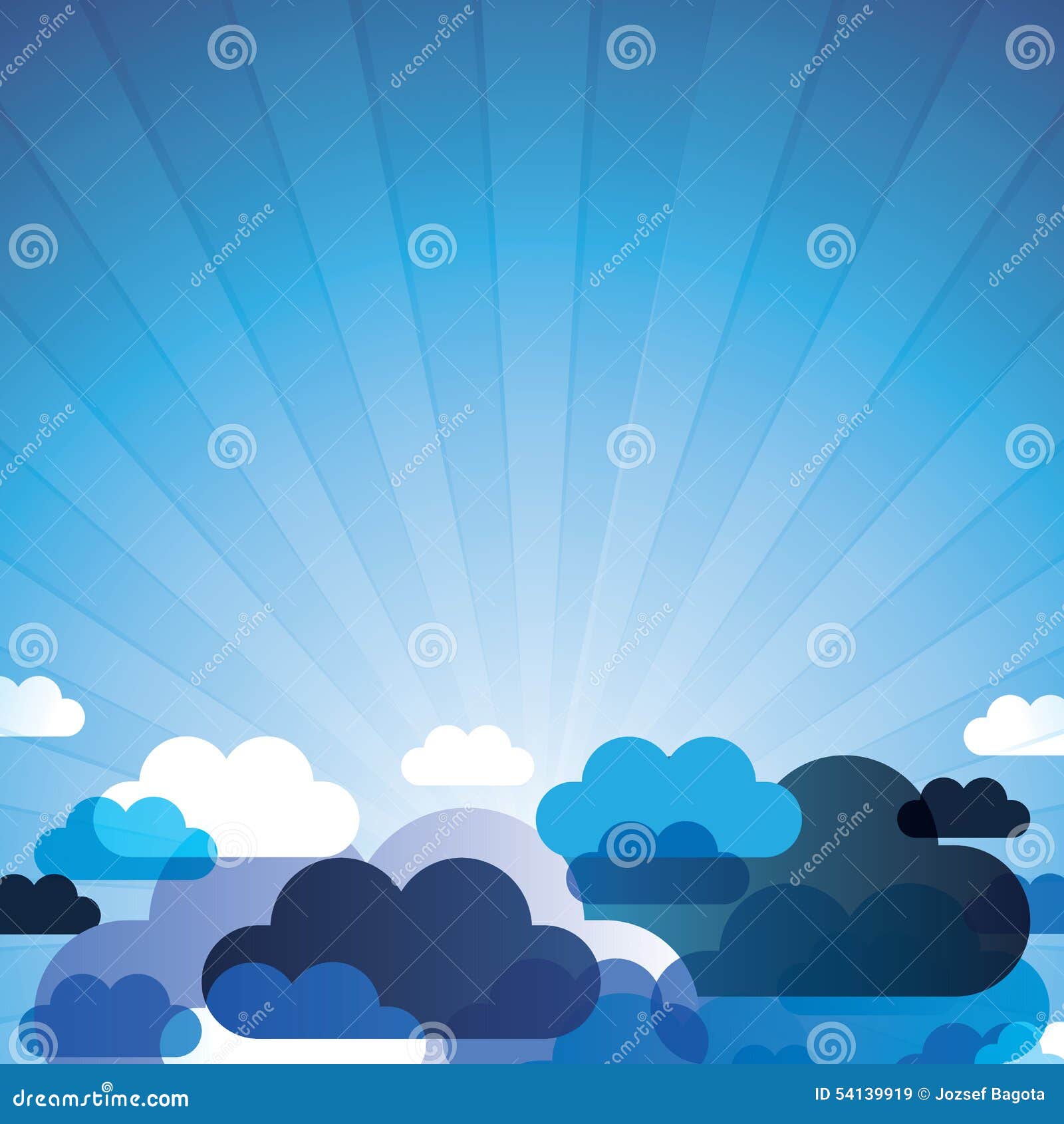 Abstract Clouds Background Vector Stock Vector - Illustration of nature ...