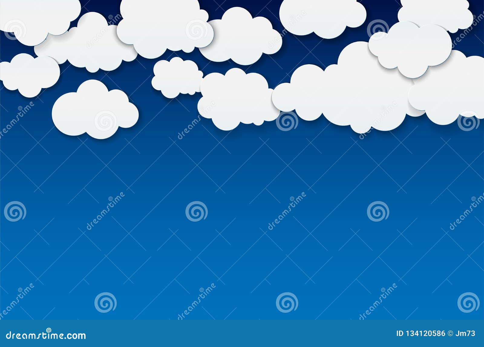 Abstract Clouds on Blue Background Stock Vector - Illustration of ...