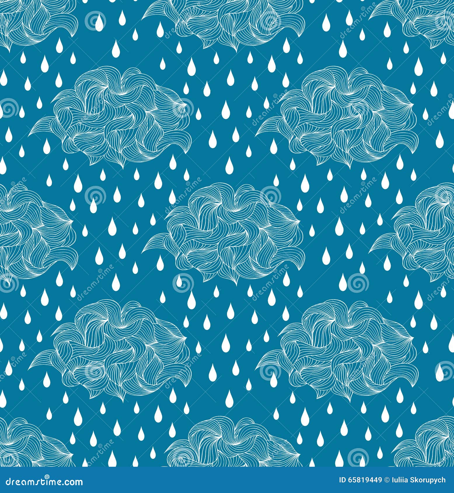 Abstract Clouds and Raindrops Stock Vector - Illustration of decor ...