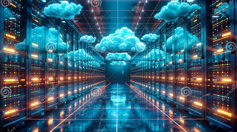 Abstract Clouds in a Server Room, Visualization of Cloud Computing ...