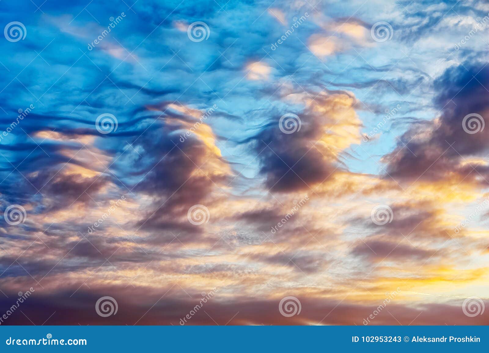 Abstract Clouds in the Sunset Stock Image - Image of morning, beginning ...