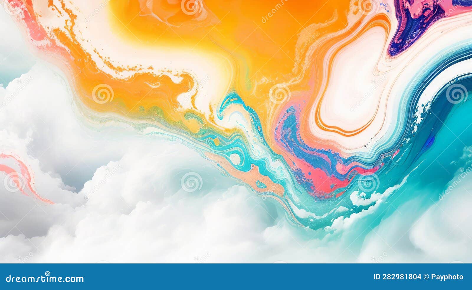 Abstract Clouds in Translucent Colors Create a Modern Patterned Marble ...