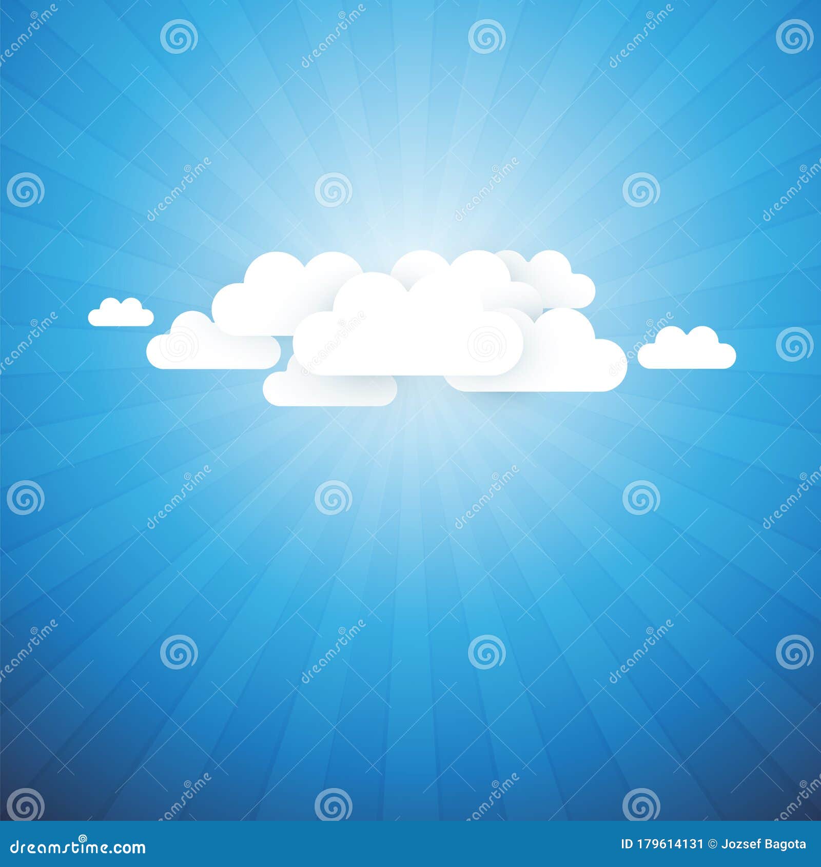 Abstract Cloudy Sky, Sunshine Background - Template for Posters, Flyers ...