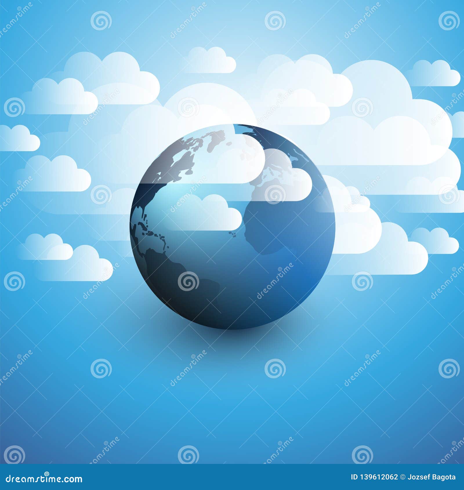 Abstract Cloudy Sky - Technology, Cloud Computing, Networks Background ...