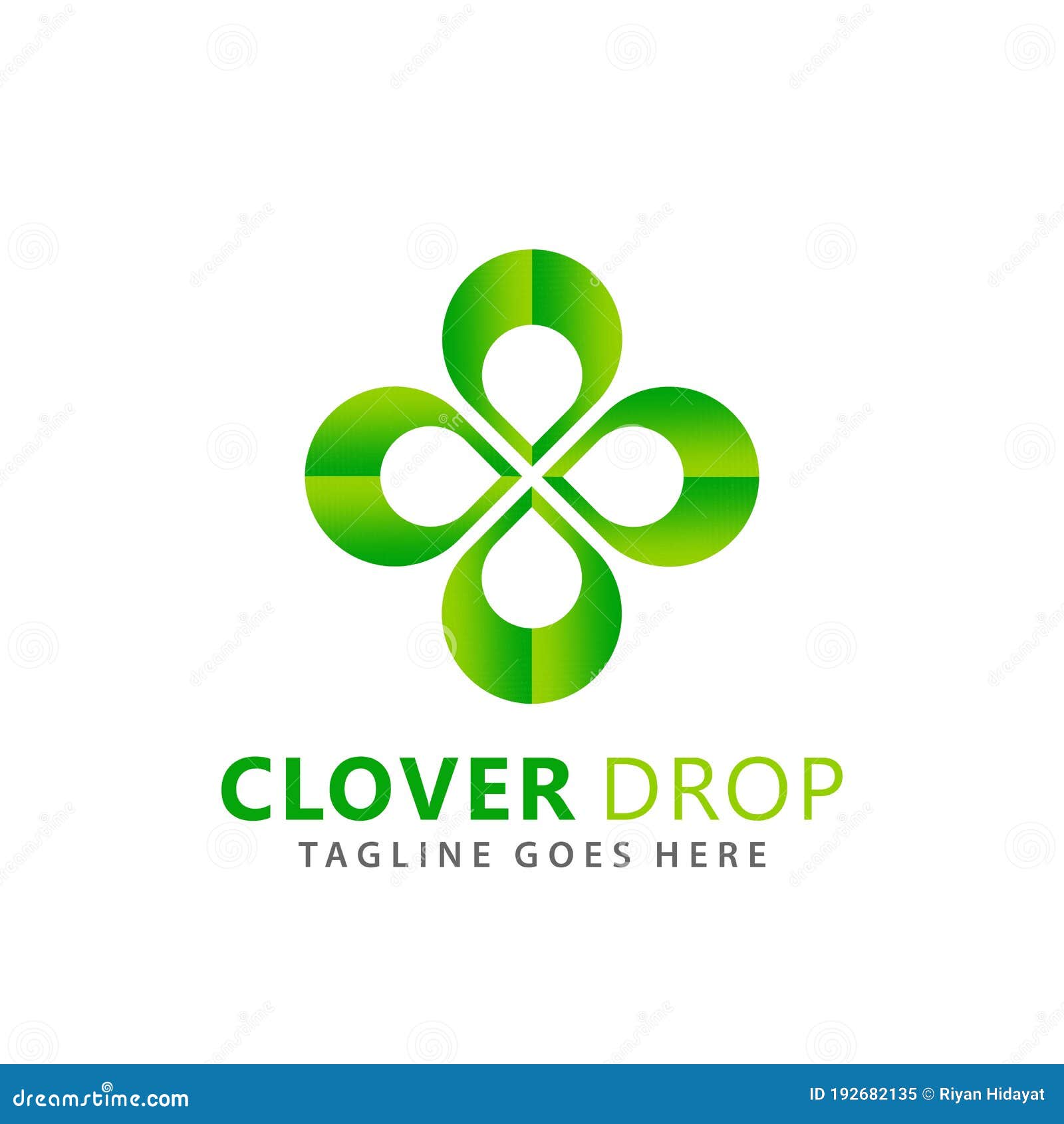 Abstract Clover Drop Company Logos Design Vector Illustration Template ...