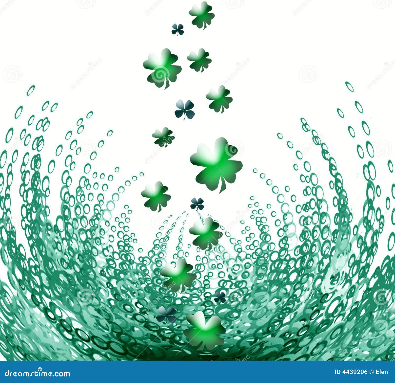 Abstract with Clover Leaves Stock Illustration - Illustration of card ...