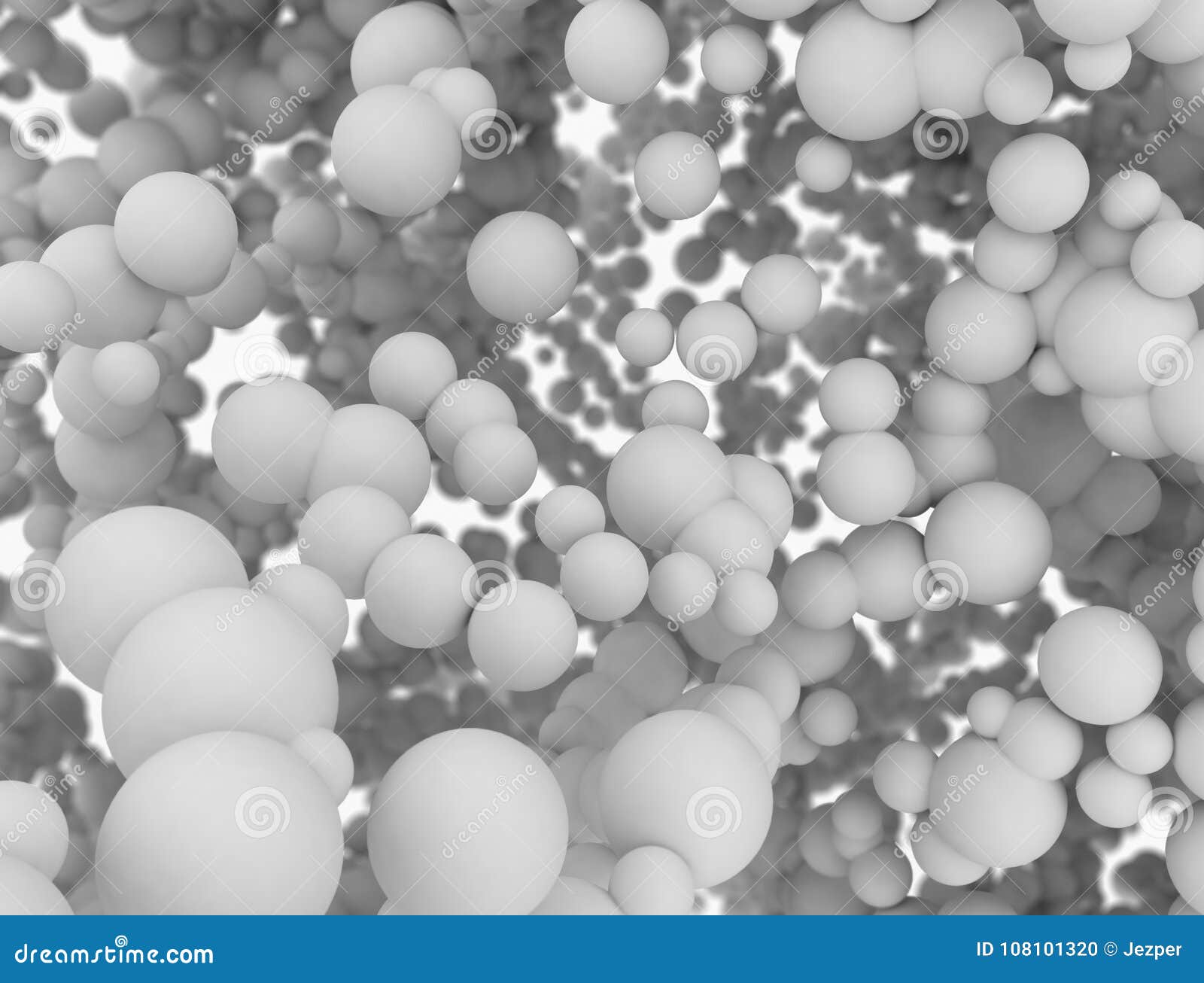 Abstract Cluster of Molecules Spheres Stock Illustration - Illustration ...