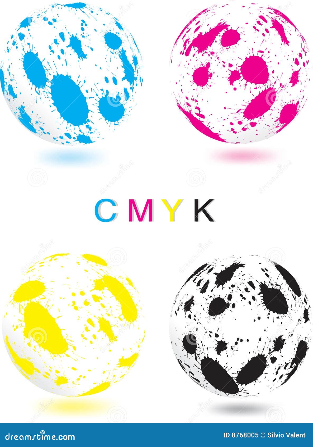Abstract CMYK Colorful Font And Numbers Vector Illustration ...