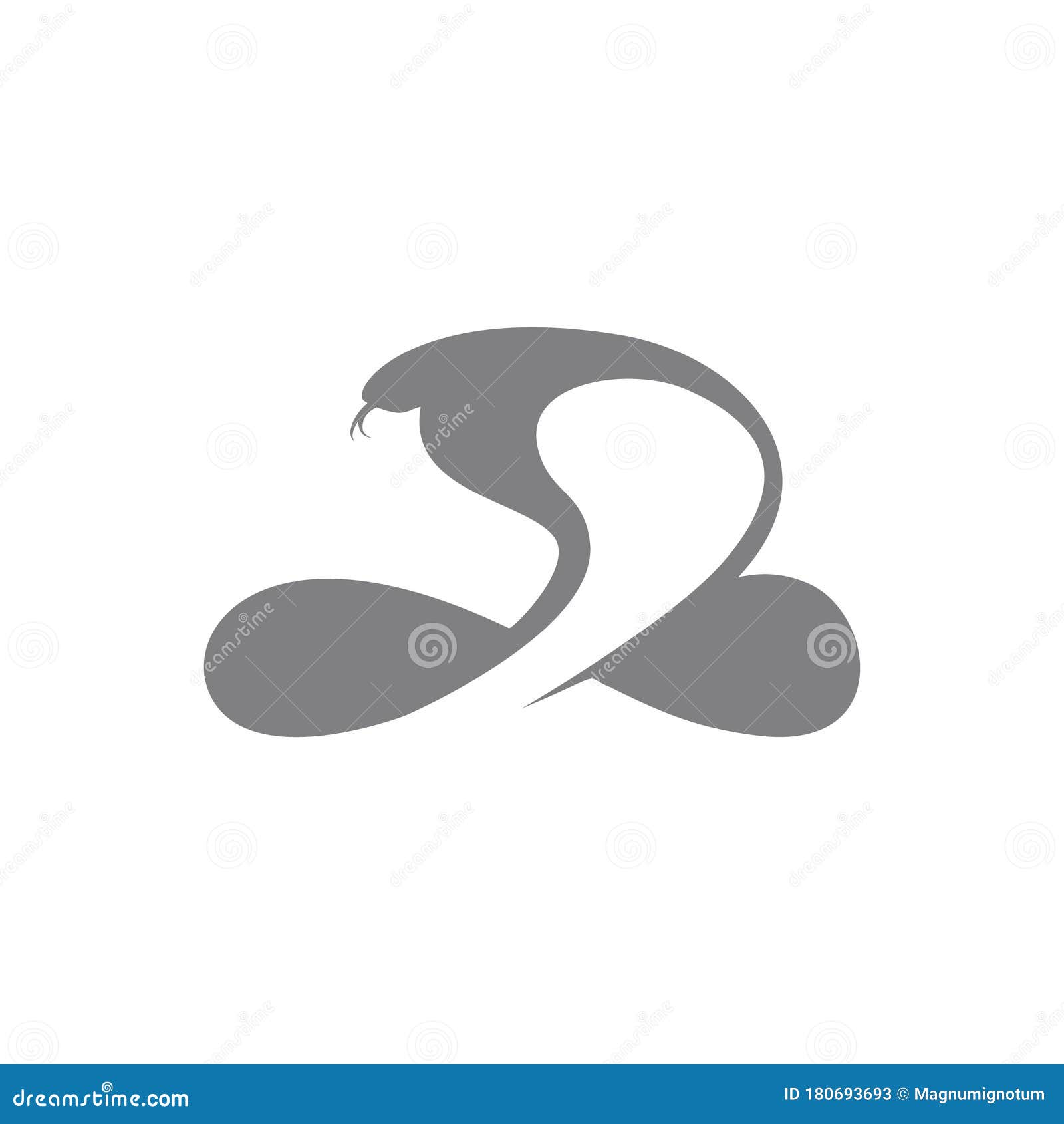 Cobra Symbol on White Backdrop Stock Vector - Illustration of emblem ...
