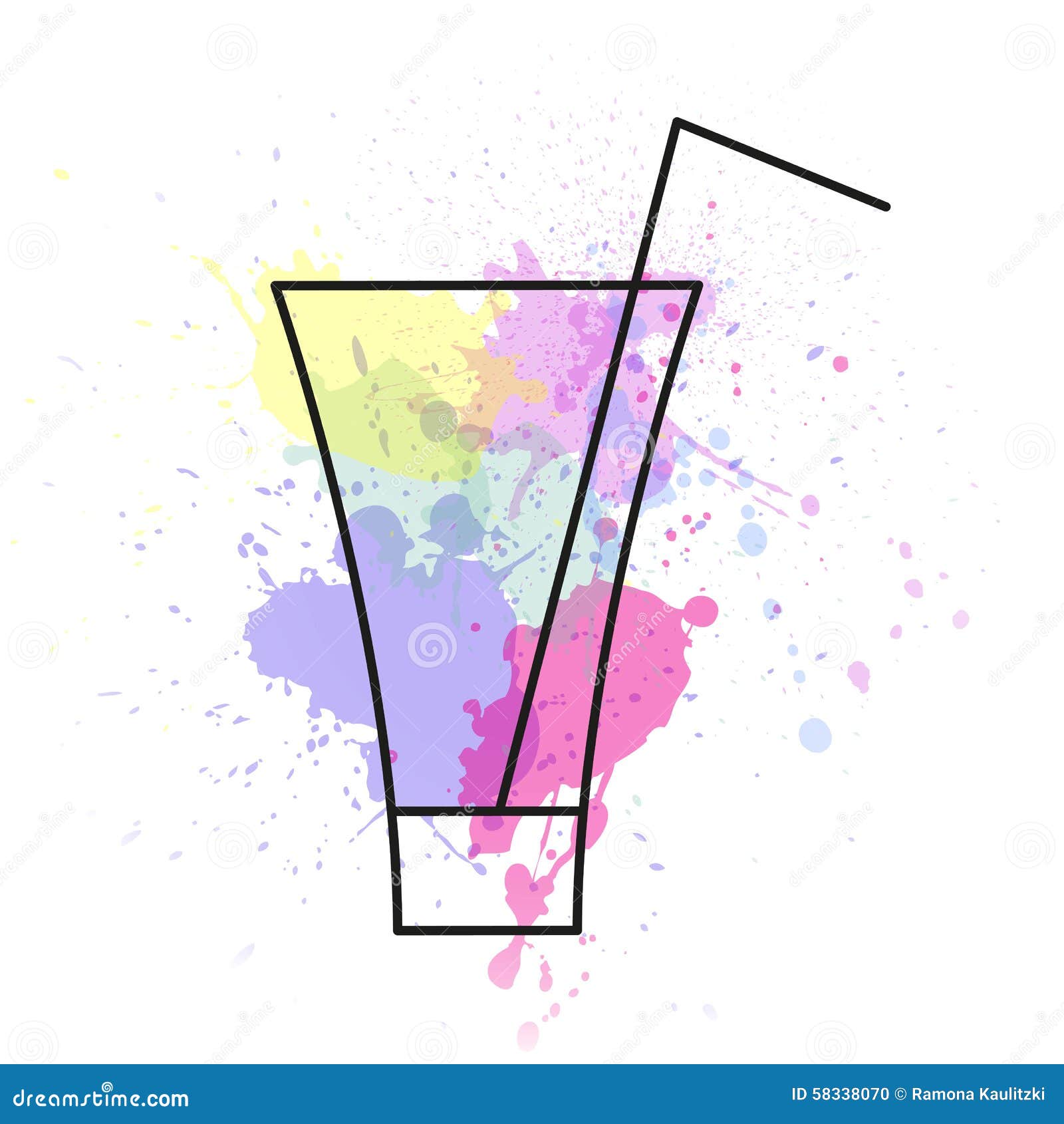 Abstract Cocktail stock illustration. Illustration of logo - 58338070