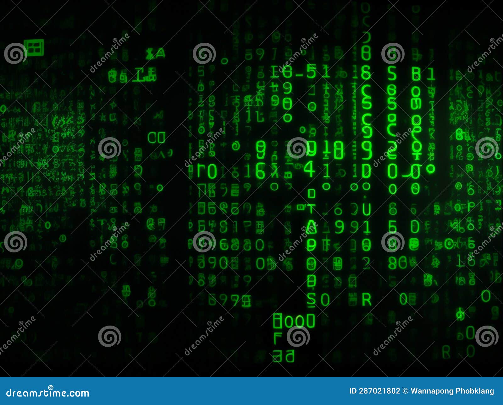 Code in the Background, Generative Ai Stock Illustration - Illustration ...