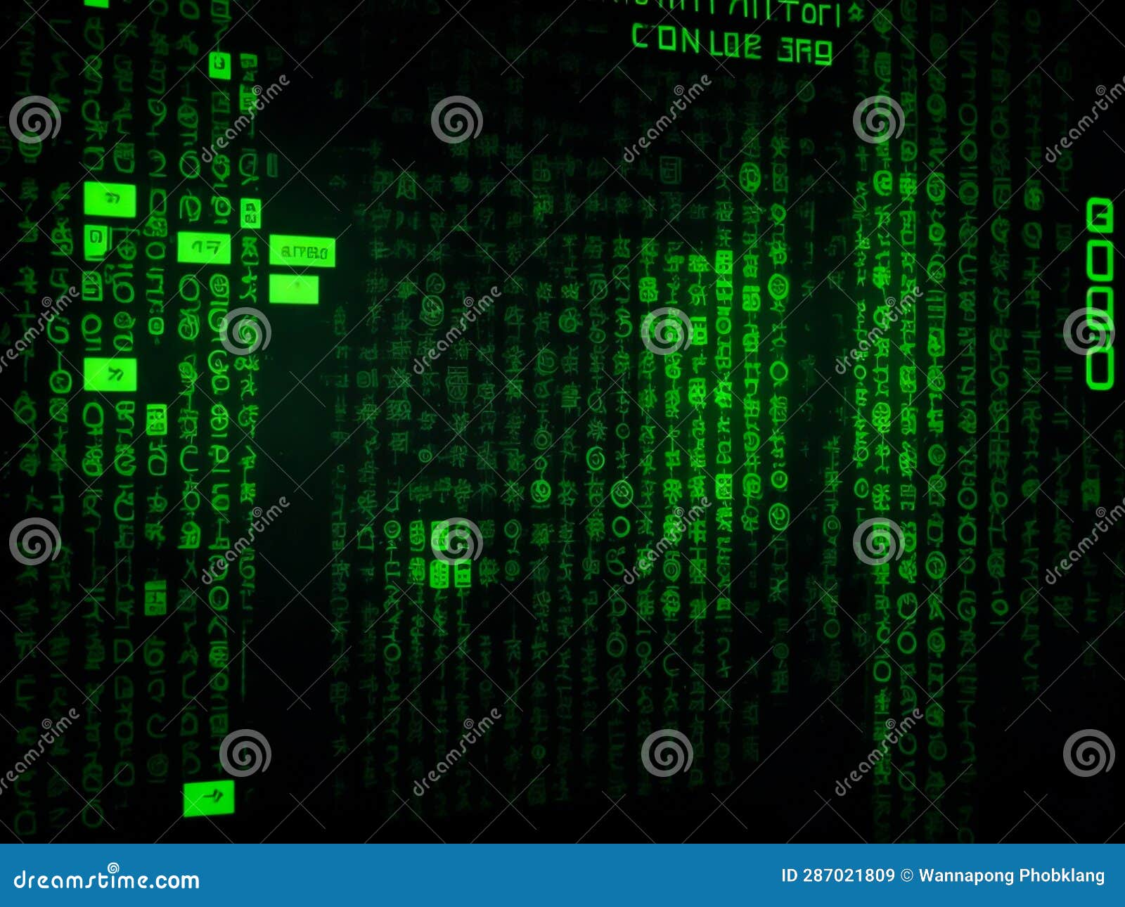Code in the Background, Generative Ai Stock Illustration - Illustration ...