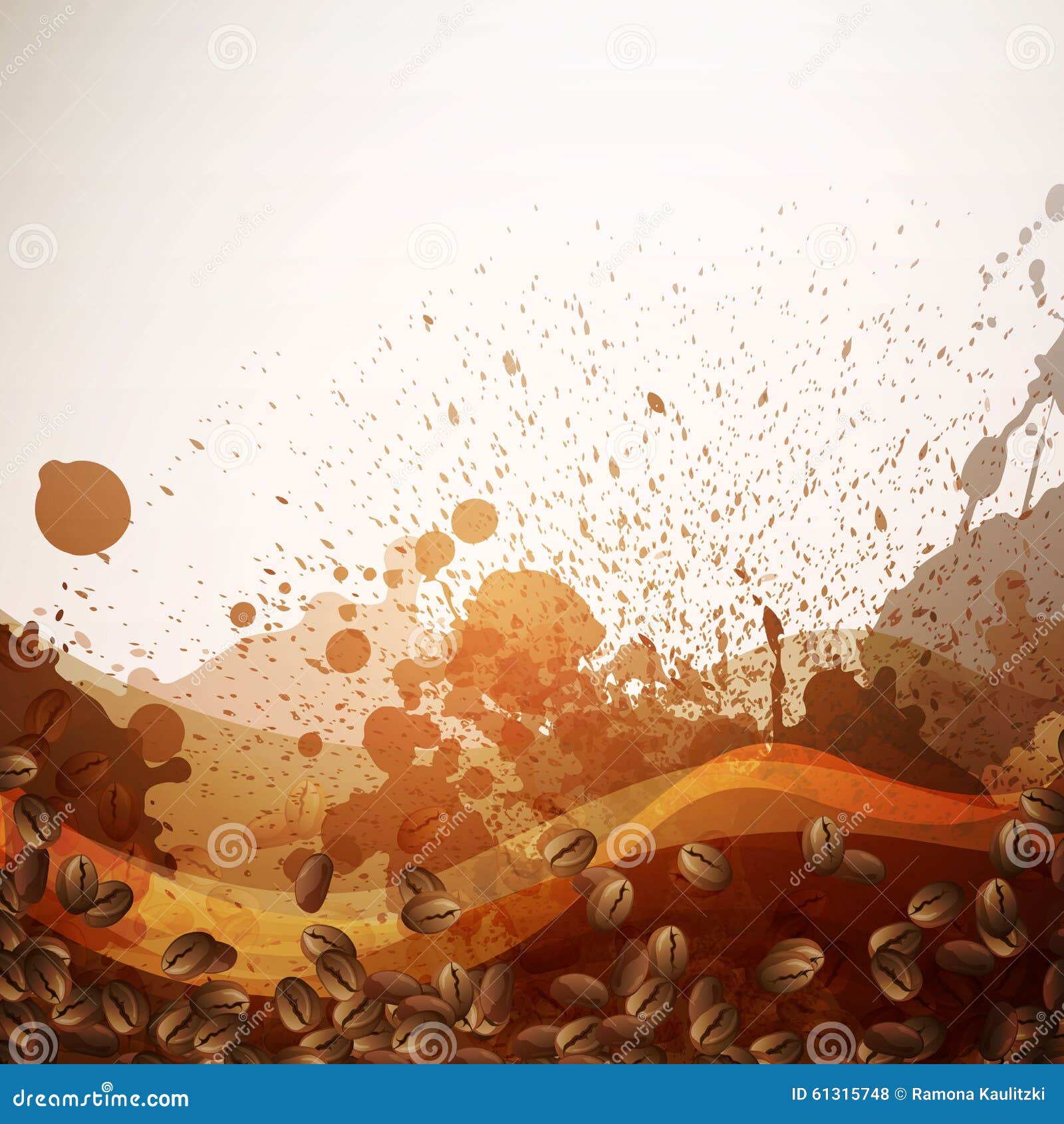 Abstract Coffee Background stock illustration. Illustration of spray ...