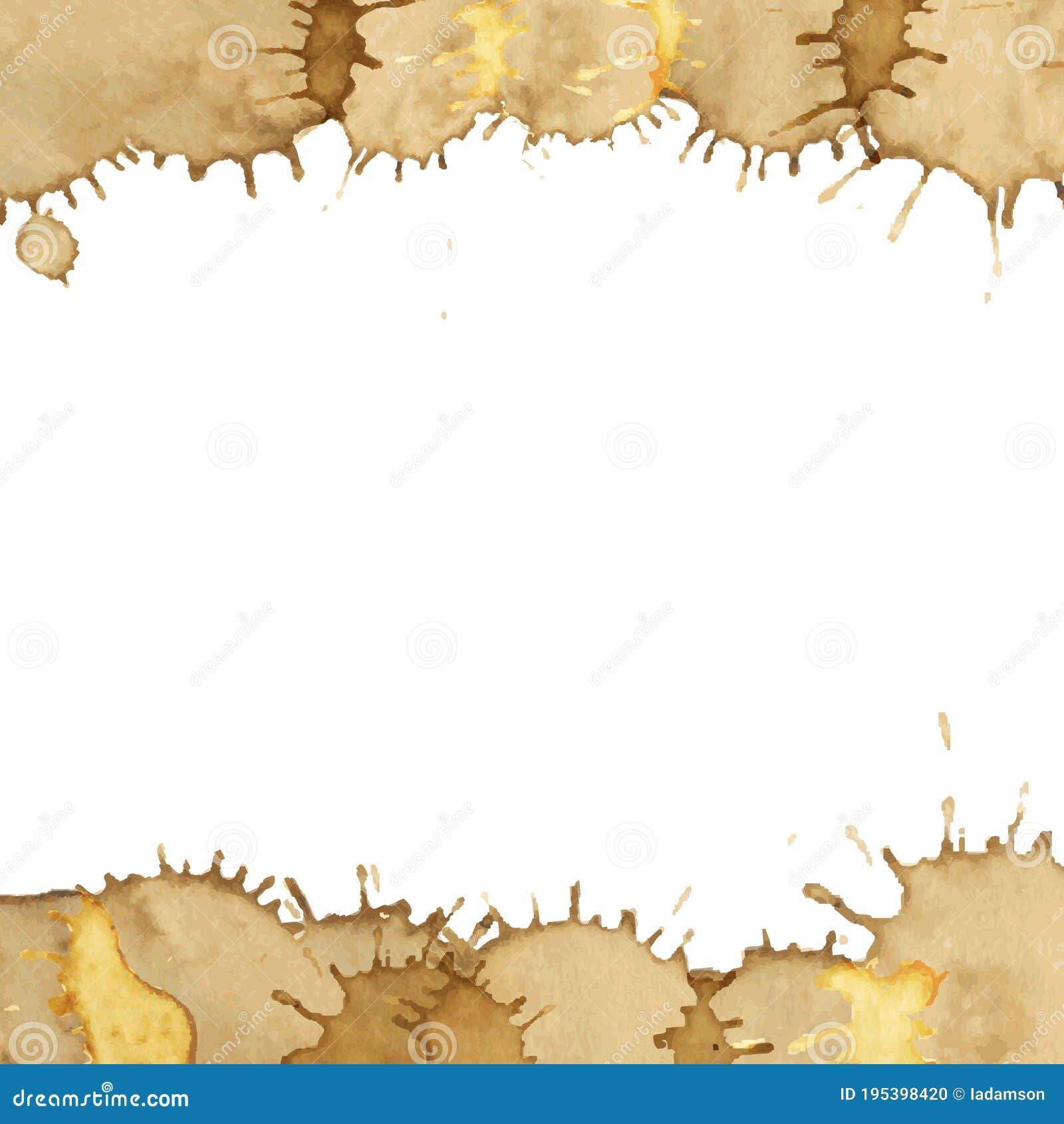 Abstract Coffee Border stock vector. Illustration of isolated - 195398420