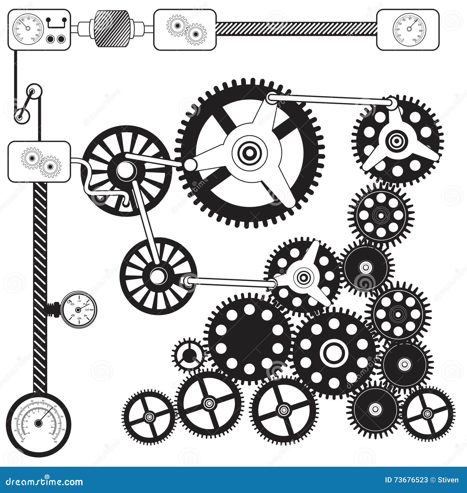 Abstract cog - gears stock vector. Illustration of abstract - 73676523