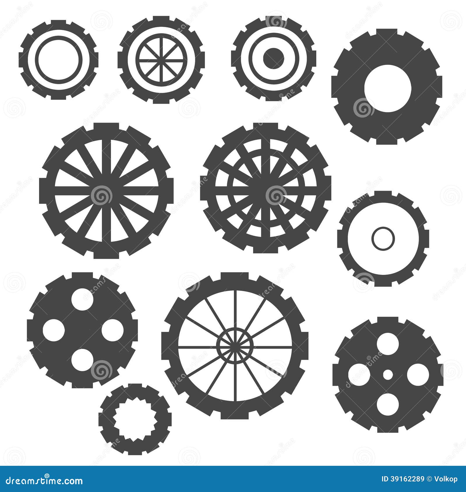 Abstract Cogs Isolated on White Stock Illustration - Illustration of ...