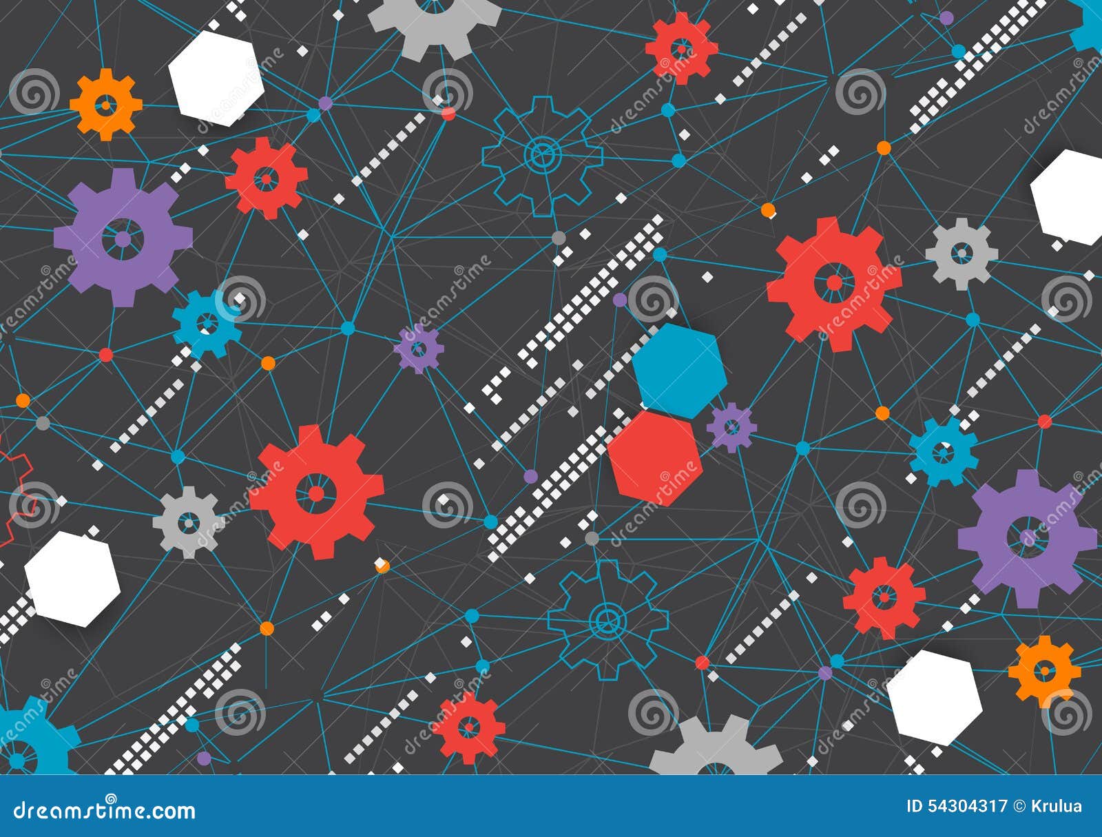 Abstract Cogwheel Technology Net Background. Stock Vector ...