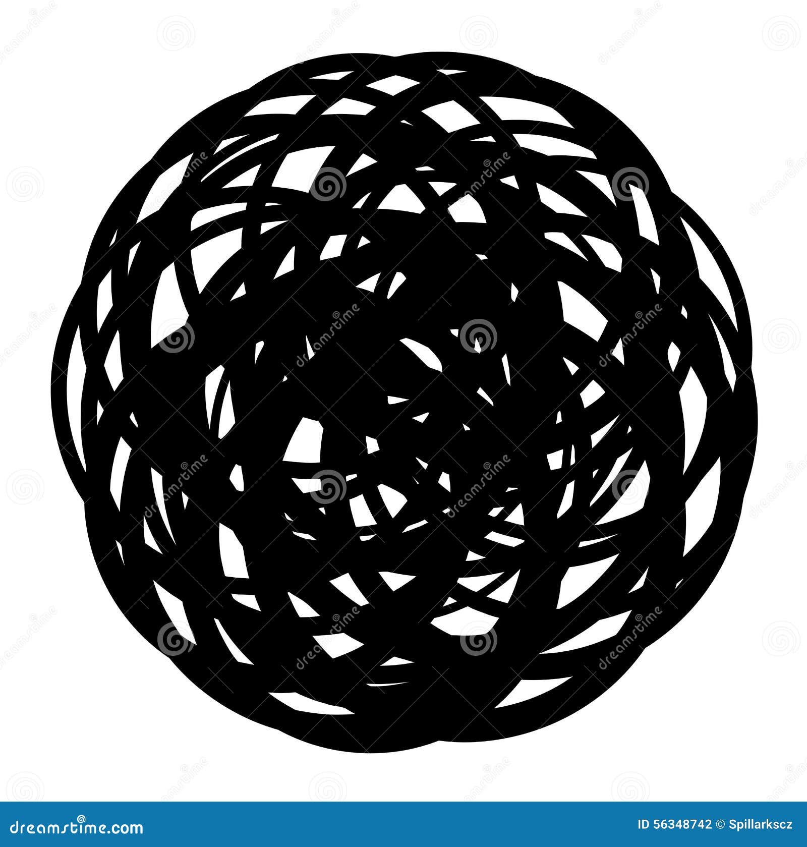 Abstract Coiled Wire Icon Shape on White Stock Vector - Illustration of ...