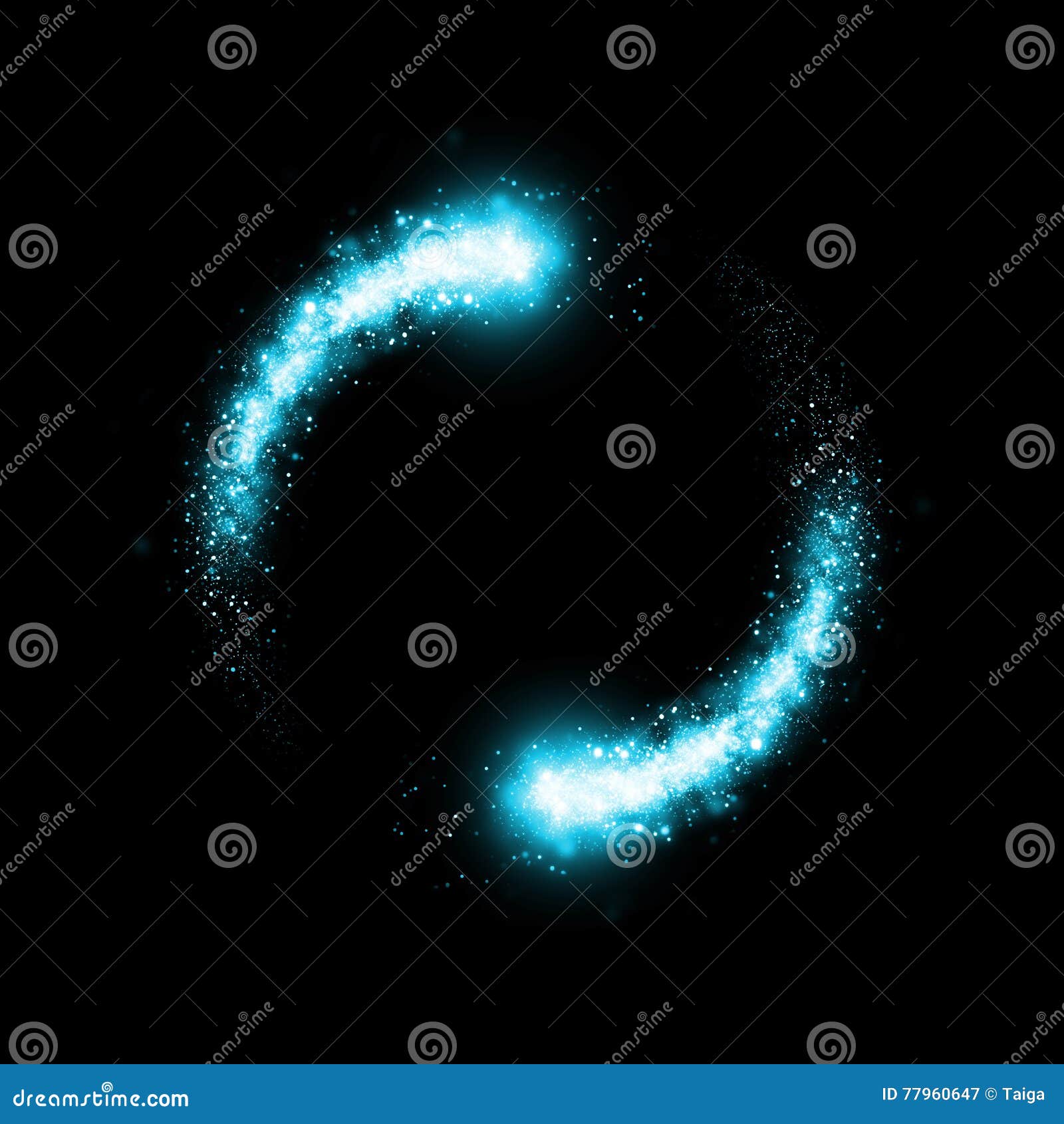 Abstract Cold Blue Sparkle Circle Background Stock Illustration ...