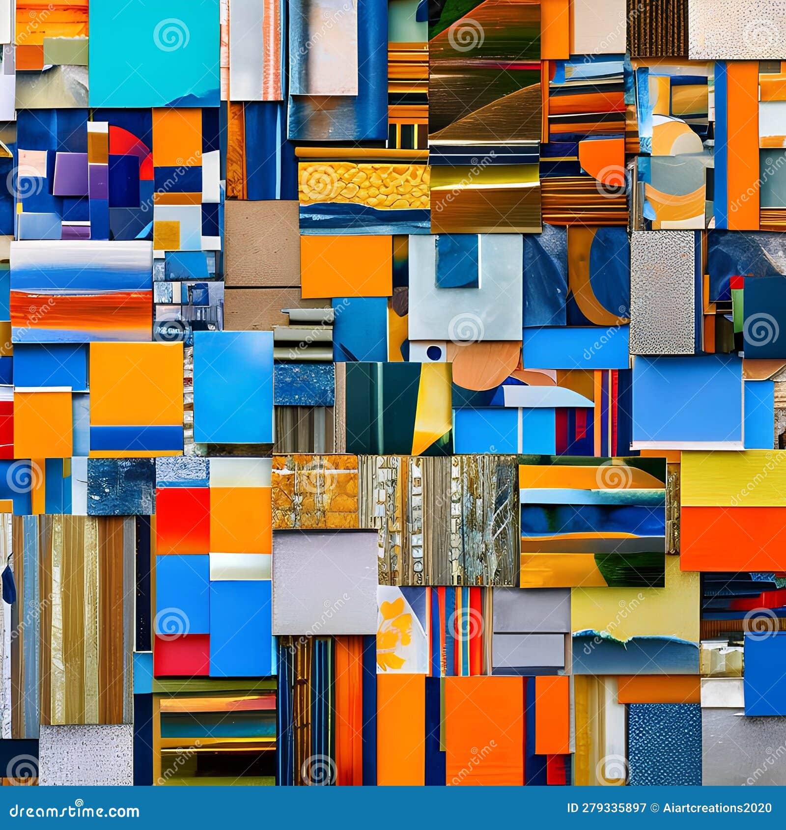 1488 Abstract Collage Art: A Creative And Eclectic Background Featuring ...