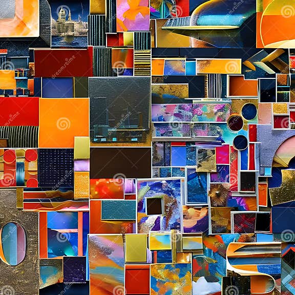 1166 Abstract Collage: a Creative and Expressive Background Featuring ...