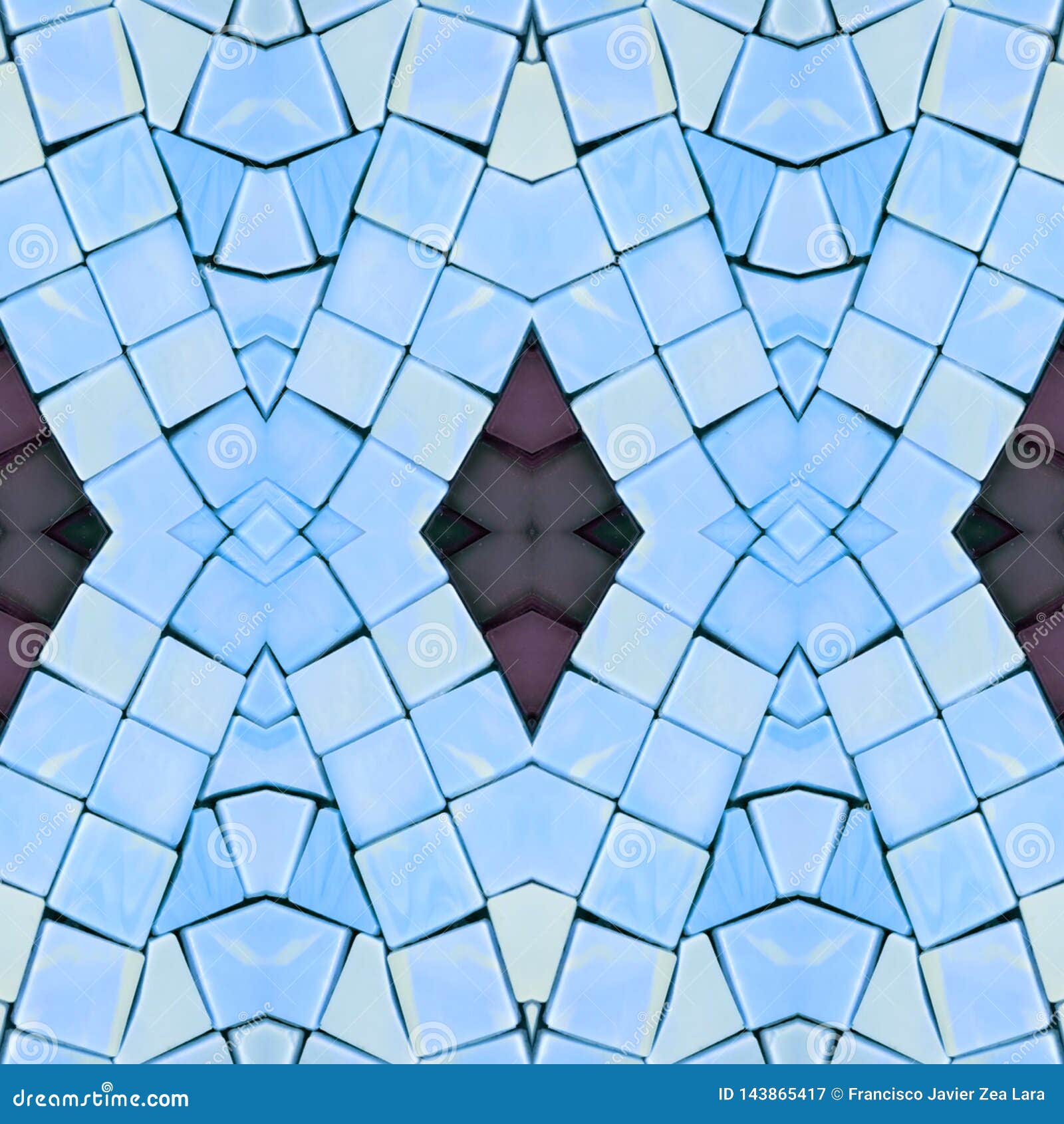 Abstract Collage Design from an Image of Marble Pieces in Blue and ...