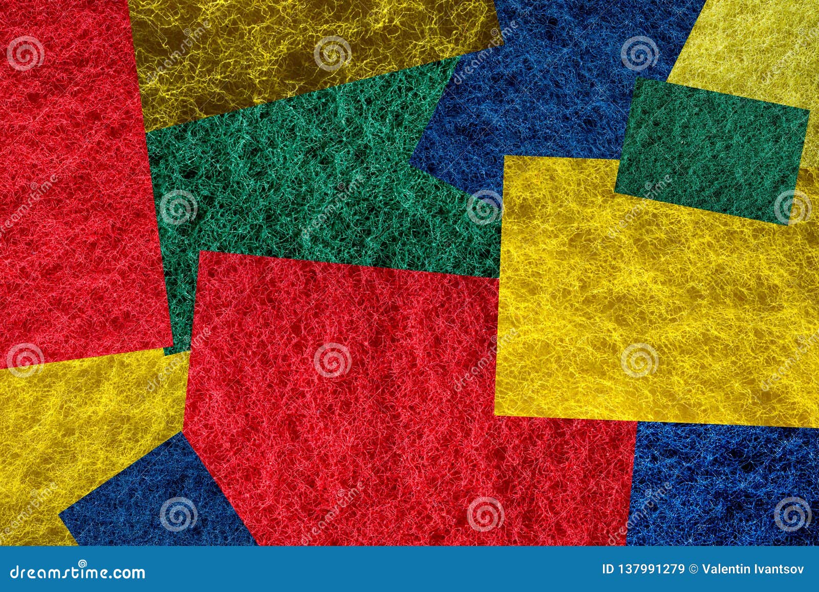 Abstract Collage of Images with Multicolored Threads Stock Illustration ...