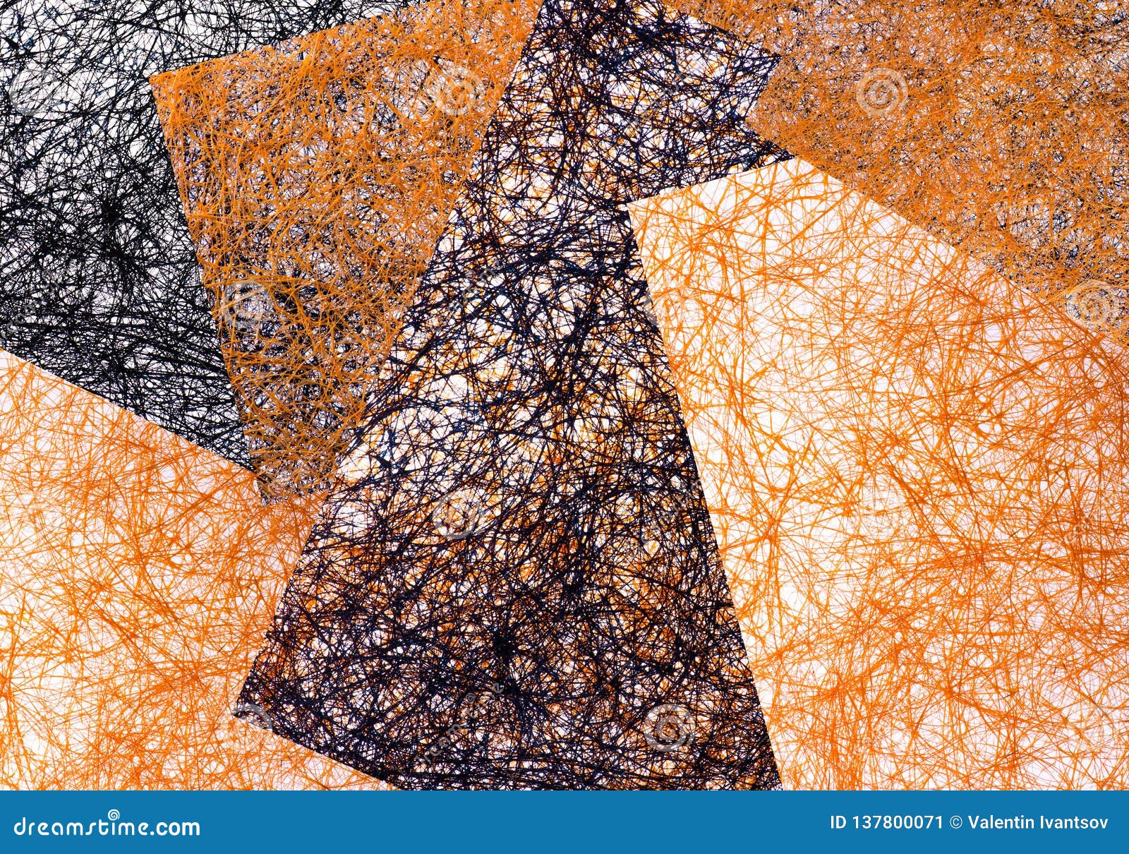 Abstract Collage of Images with Multicolored Threads Stock Image ...