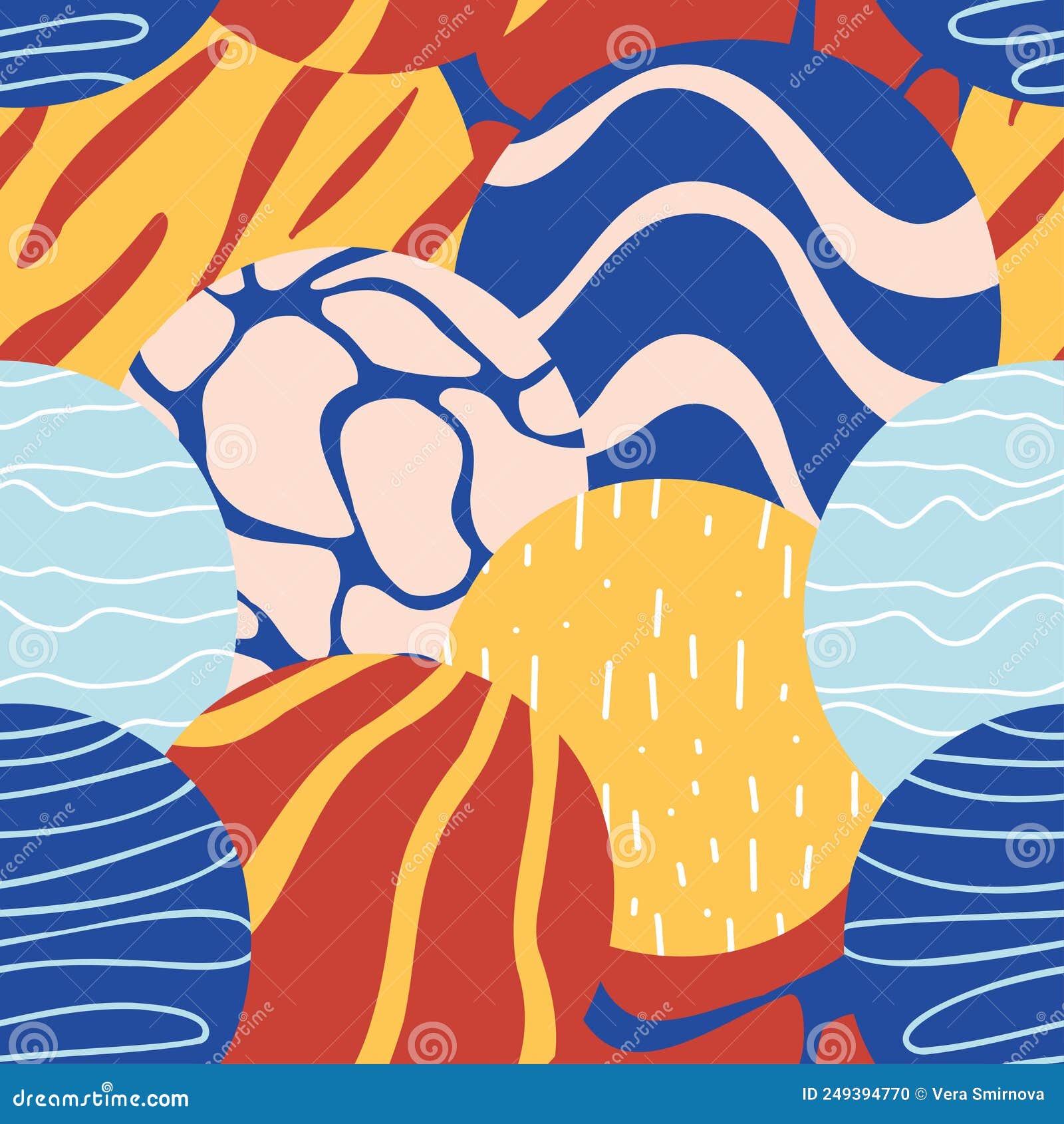 Abstract Collage Seamless Pattern, Collage from Different Textured ...