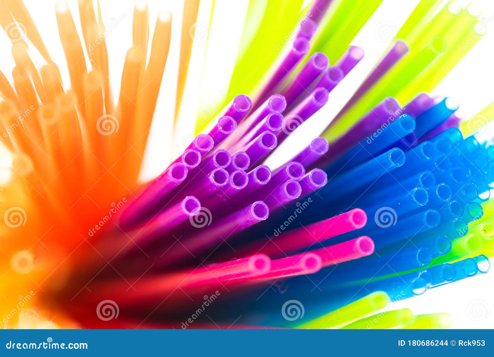 Abstract: Collection of Brightly Colored Plastic Straws Stock Photo ...