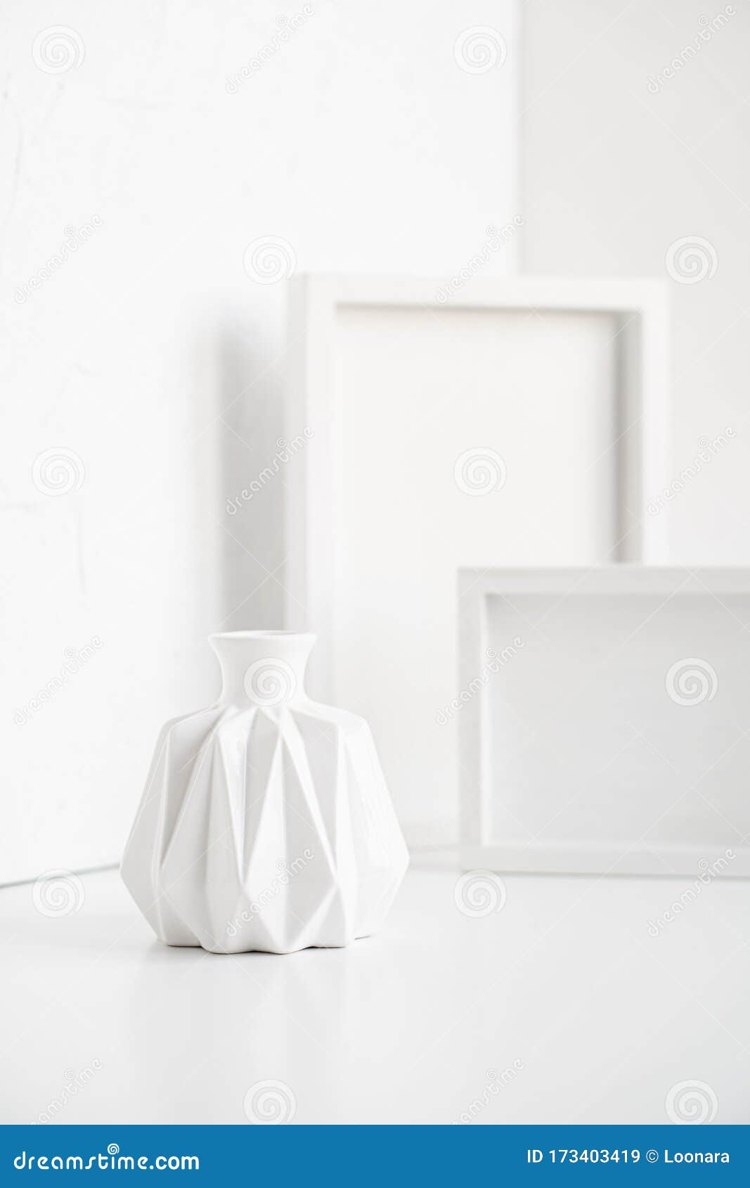 Abstract Collection of Different White Objects, Modern Minimal Decor ...