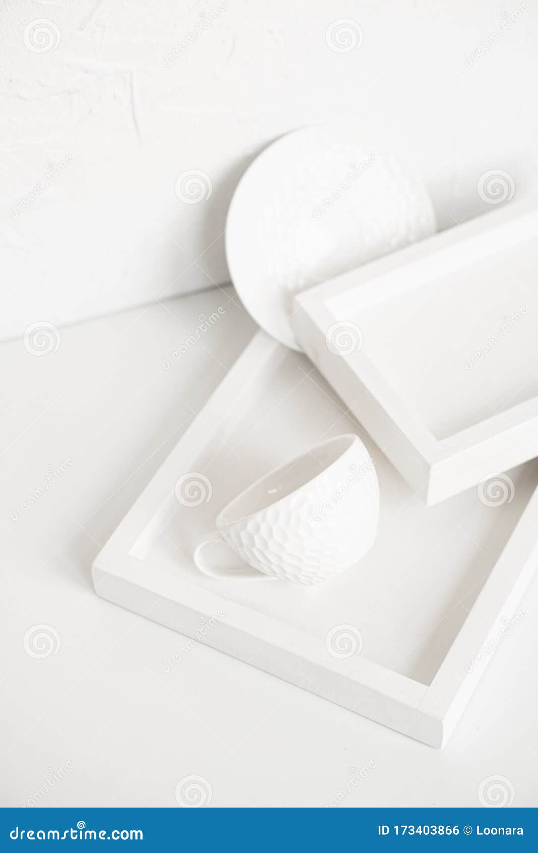Abstract Collection of Different White Objects, Modern Minimal Decor ...
