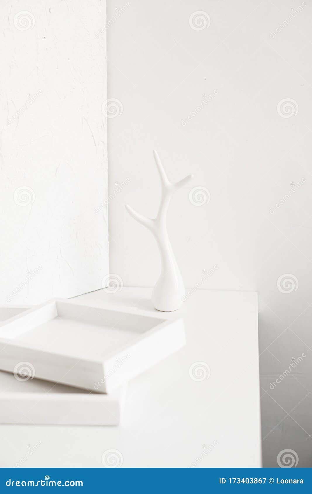Abstract Collection of Different White Objects, Modern Minimal Decor ...