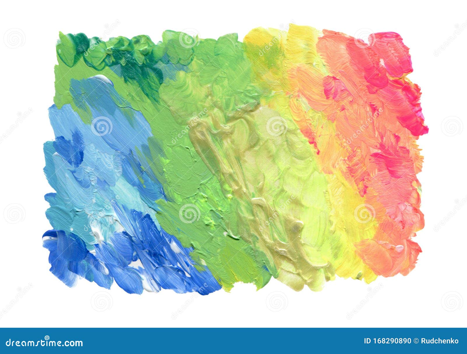 Abstract Color Acrylic Brush Strokes Paint Stock Illustration ...