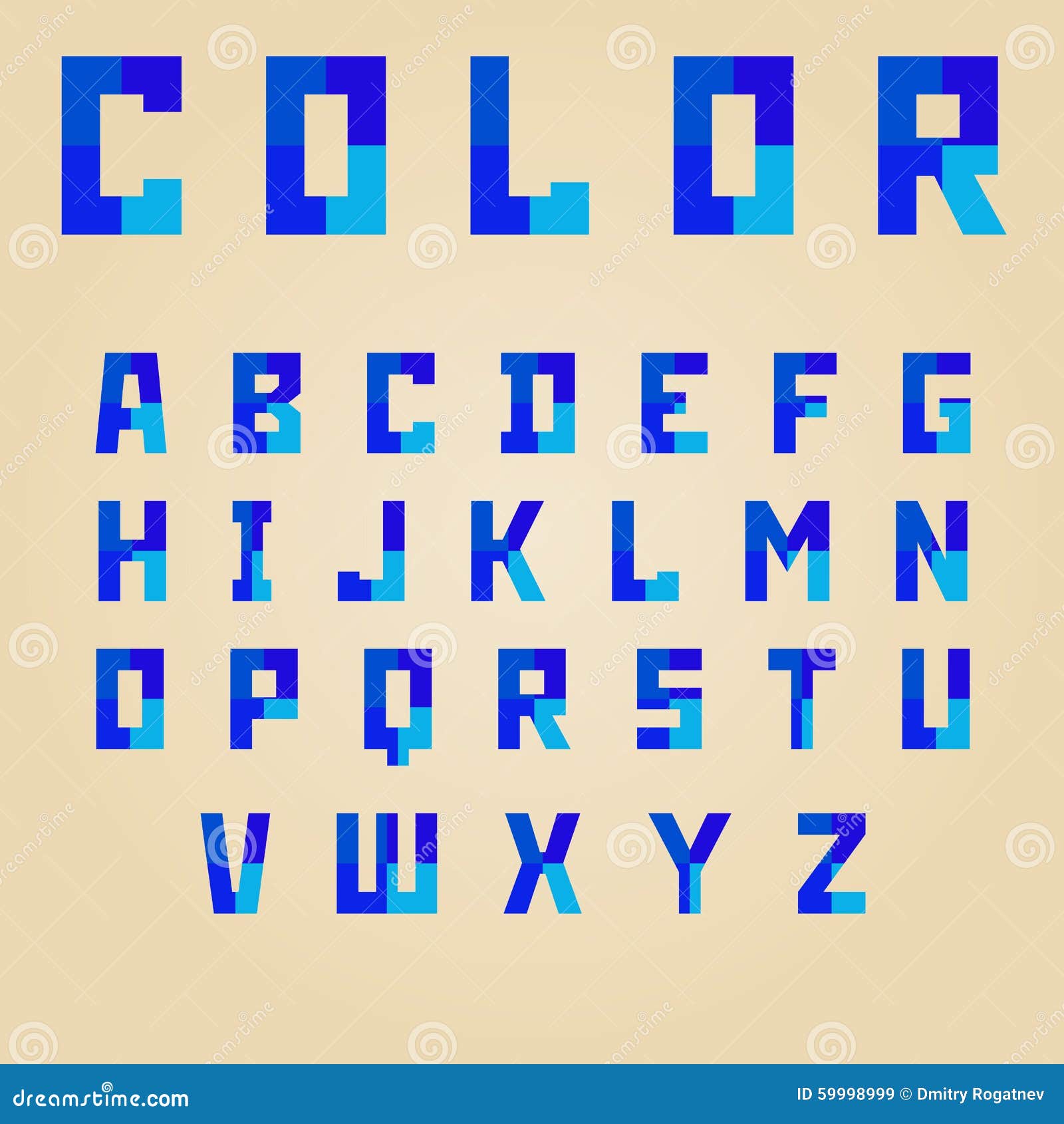 Abstract color alphabet stock vector. Illustration of object - 59998999