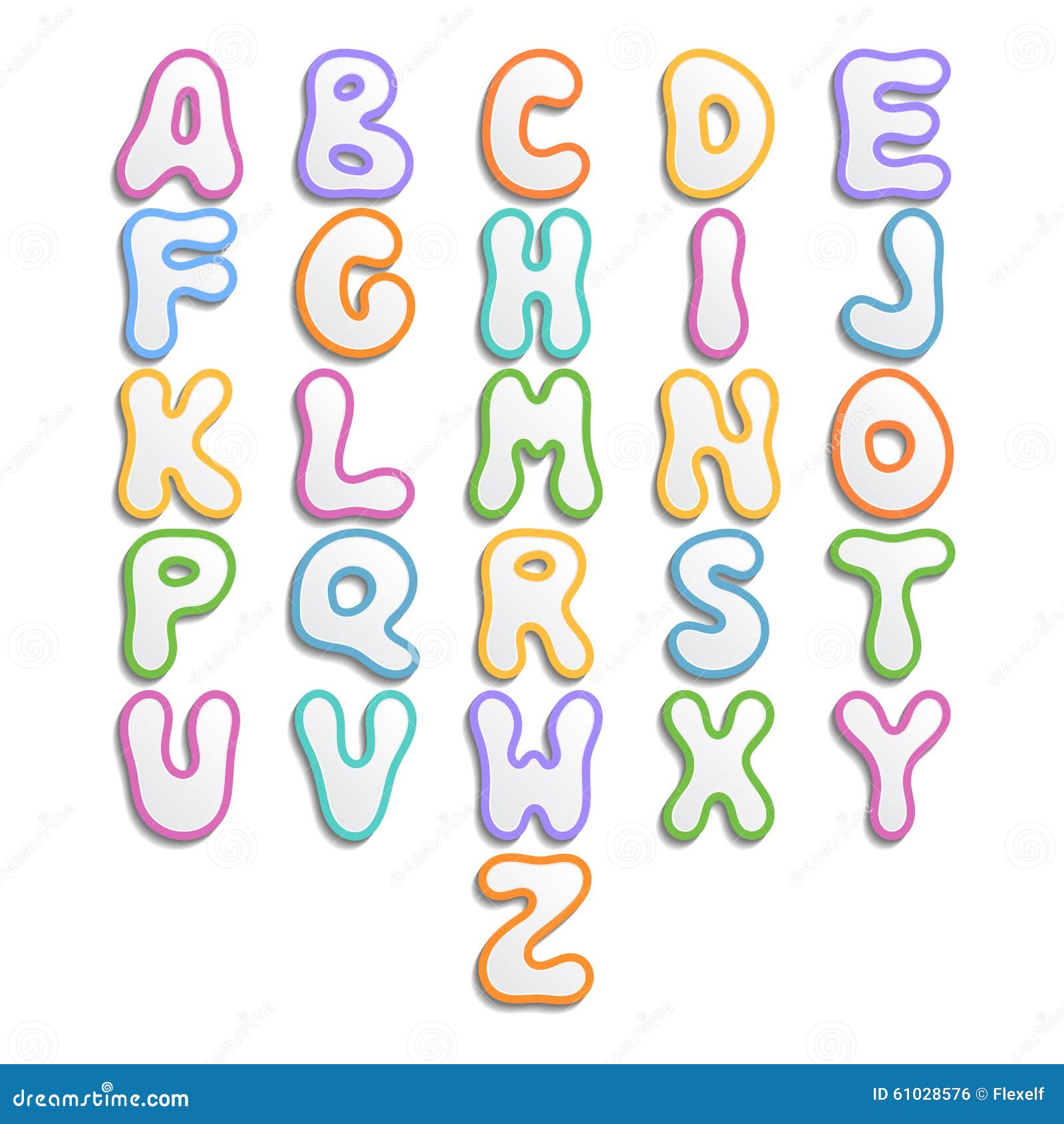 Abstract color alphabet stock vector. Illustration of alphabetical ...